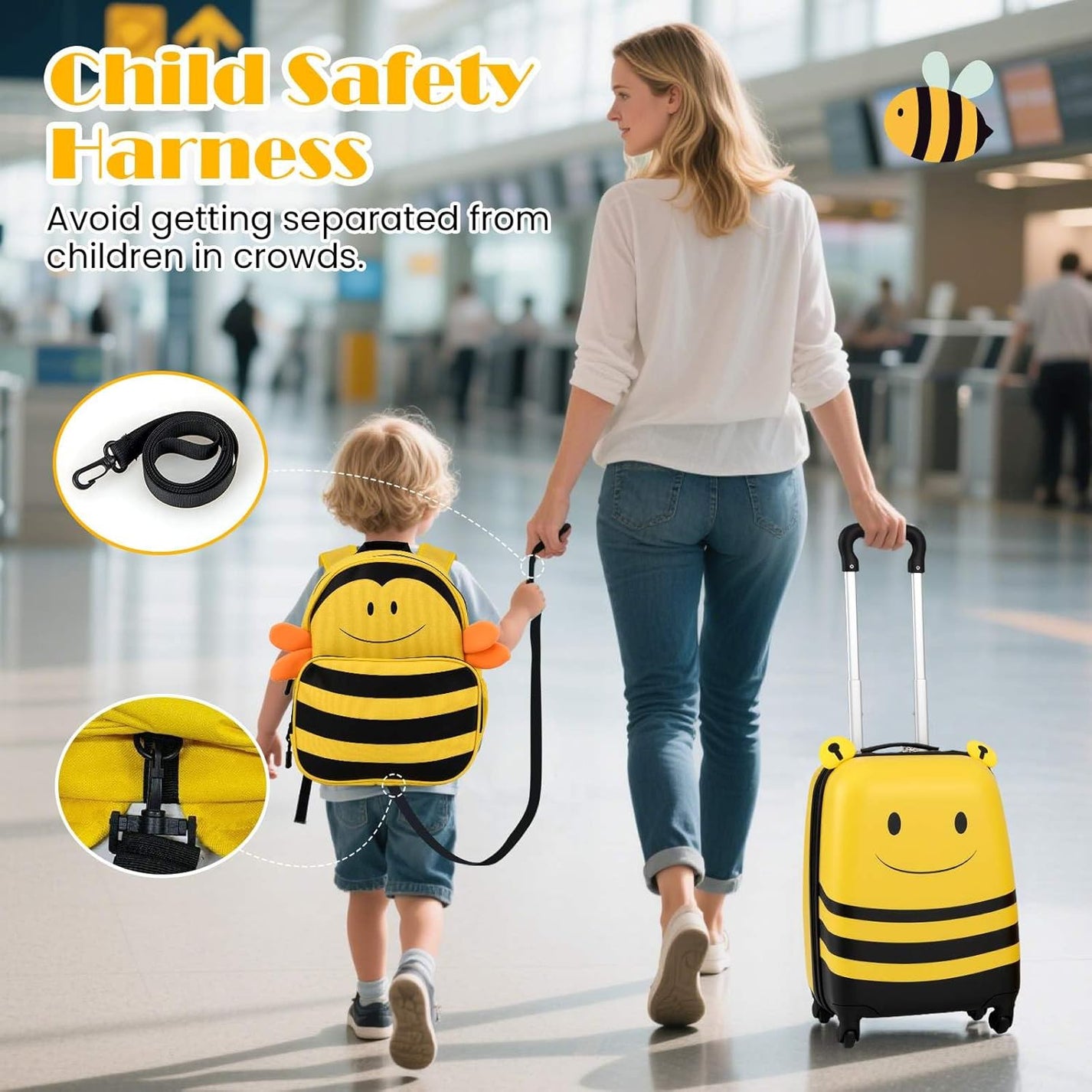 2-teiliges Kinder-Set | 360° Spinnerrollen | Leicht | Für Reisen – Bygeneva